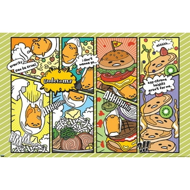 Gudetama - Grid Wall Poster, 22.375" x 34", Framed - Walmart.com