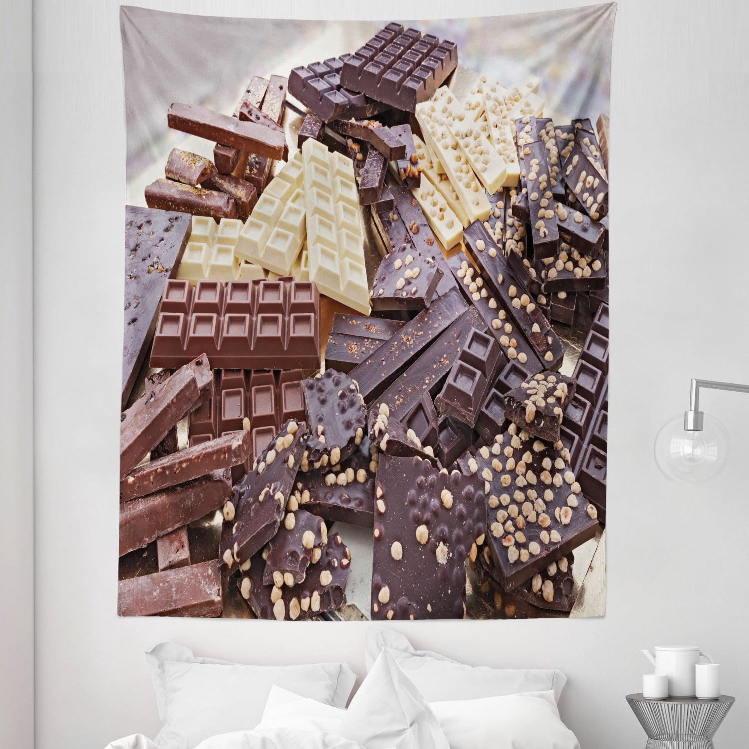 Chocolate Tapestry, Pile of Assorted Chocolate Bars Black and White ...