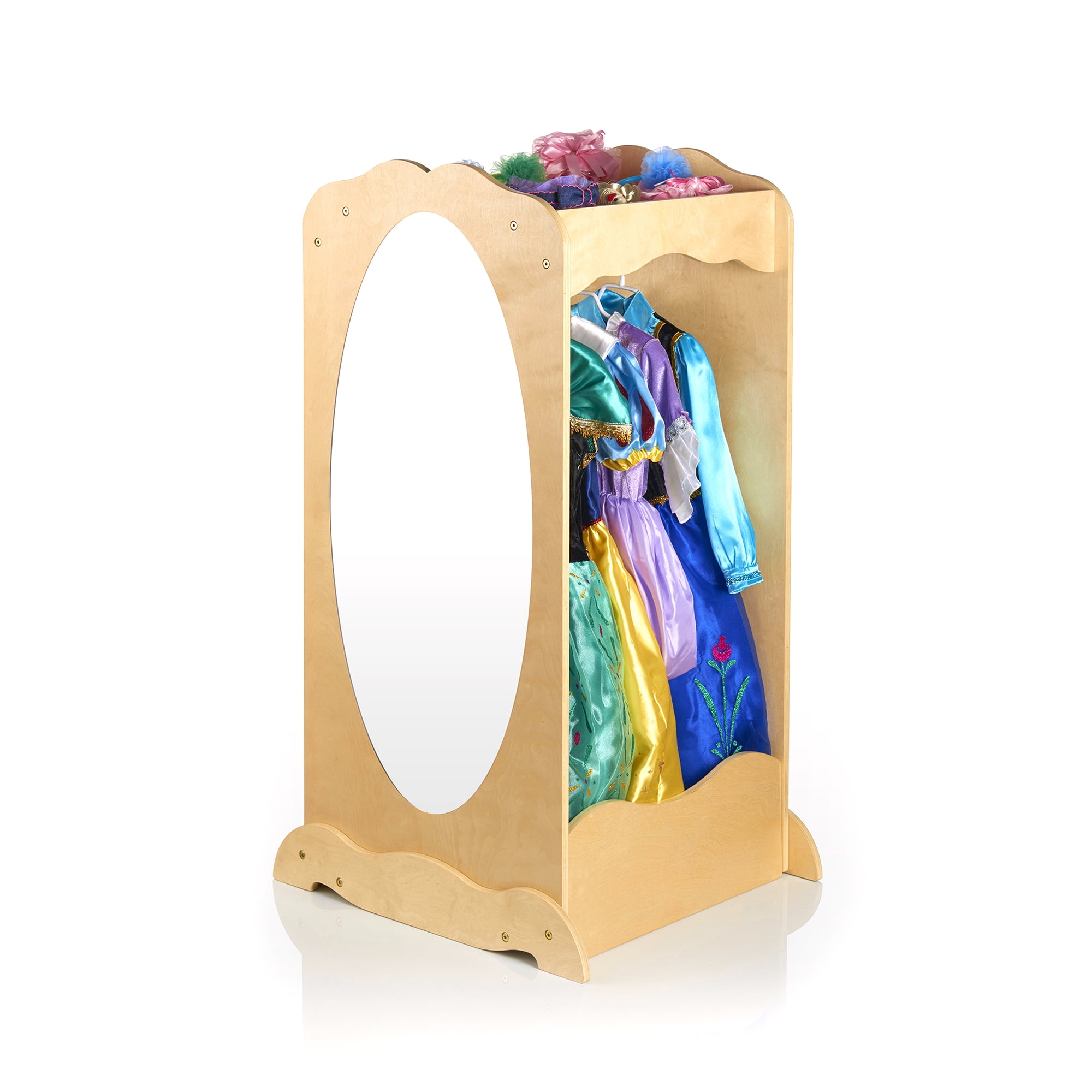 Guidecraft Dress Up Cubby Center– Natural: Wooden Wardrobe, Pretend ...