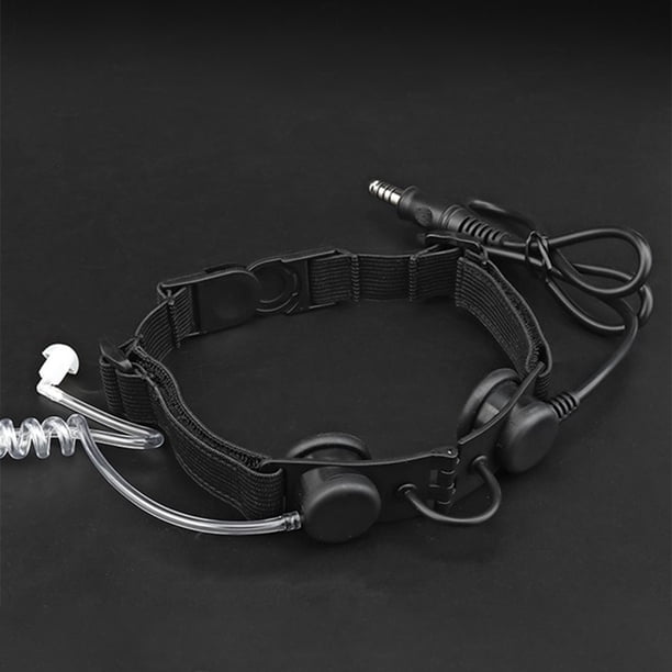 Micrófono acústico de garganta Wdftyju auricular PTT tubo acústico para ...