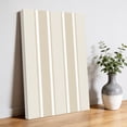 Beige White Stripes Canvas Wall Art for Living Room, Lines Modern ...