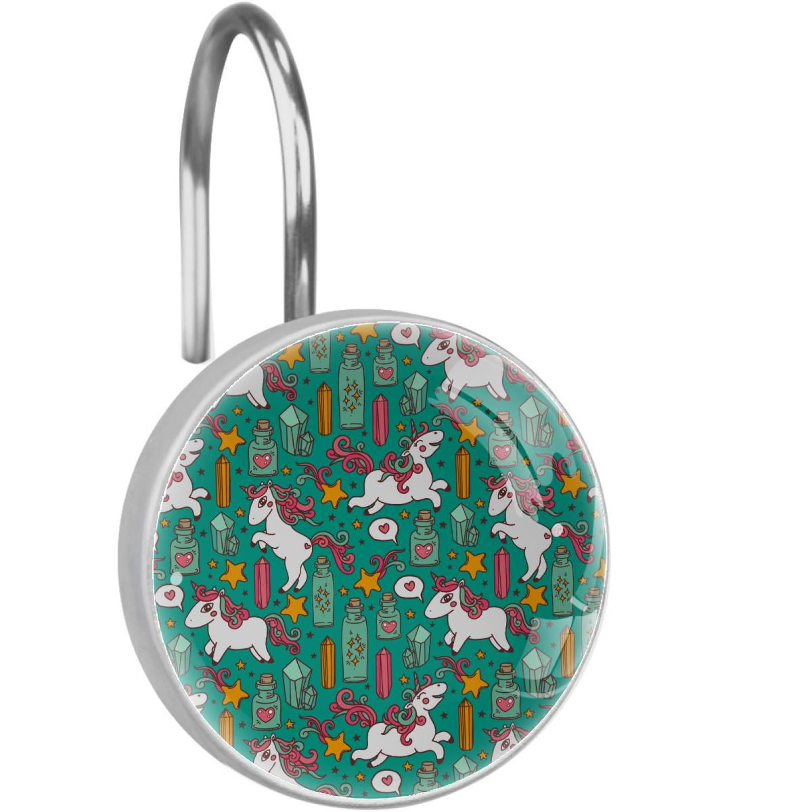 Unicorn Shower Curtain Hooks（Set of 12）for Home Hotel Shower Rods ...