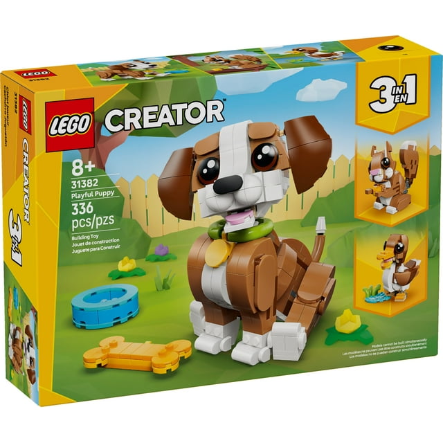 LEGO Creator 3 in 1 Cute Animals: Playful Puppy Dog Building Toy for ...