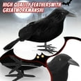 Koite Halloween Crows, Realistic Black Bird Decorations, 6pcs Feathered ...