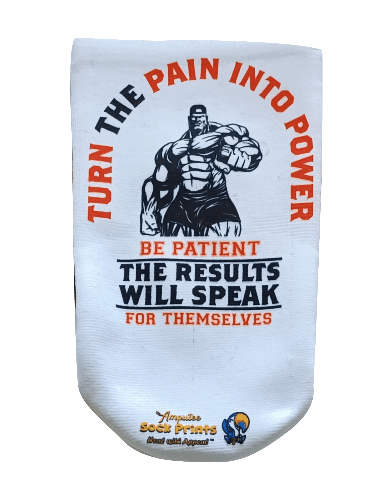 Amputee Sock "Turn pain to power V1" 3PLY Residual Wound, Over Shrinker ...