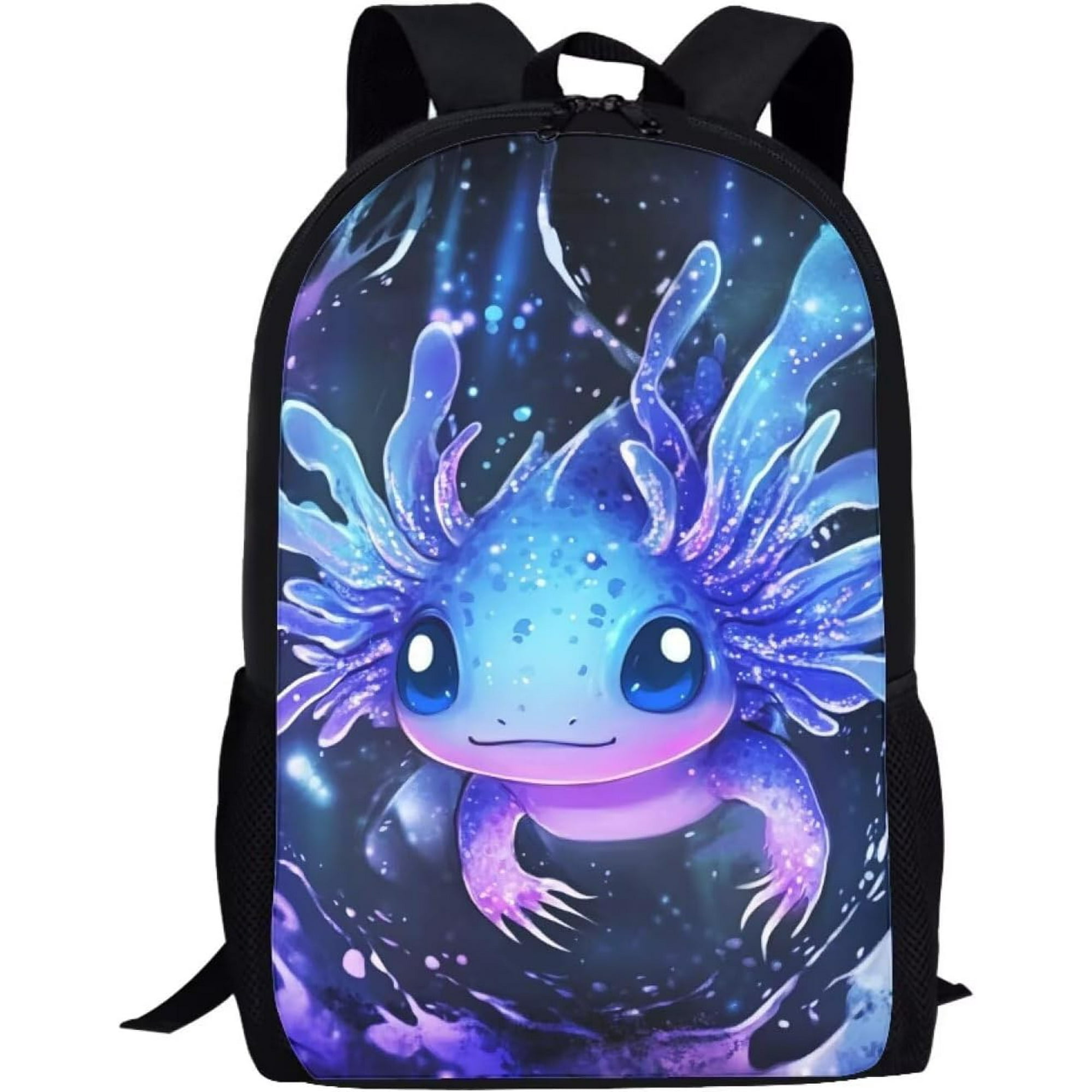Click here for Nicebags Blue Axolotl Backpack For Girls Boys 7-8... prices