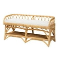 bali & pari Leryn Rattan BOHO Bench, Natural Brown - Walmart.com