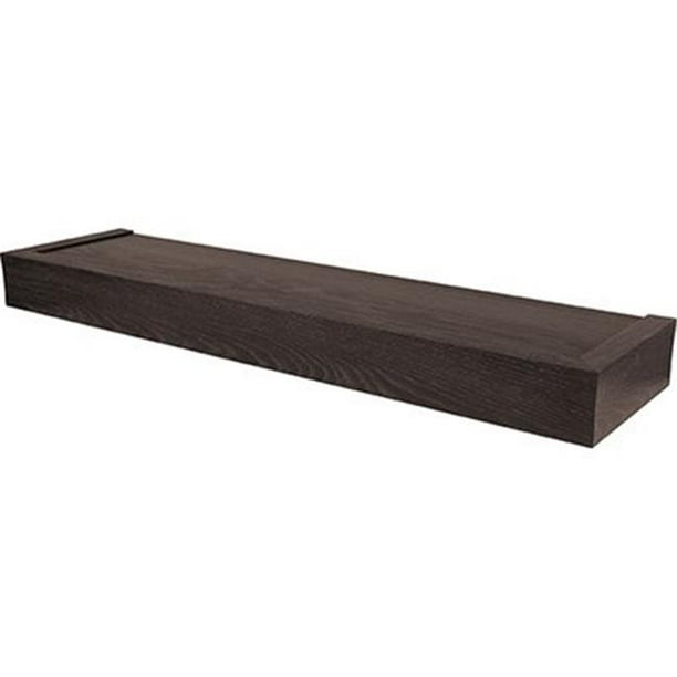 24 in. High & Mighty Modern Floating Shelf, Espresso - Walmart.com