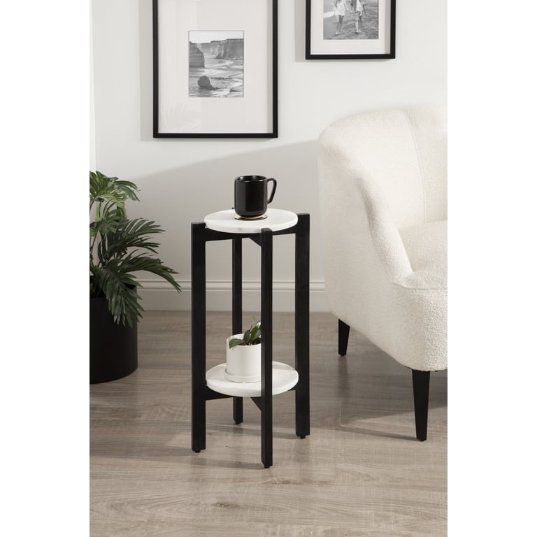12 Diameter Round Side Table Modern And Practical Double Layer Round