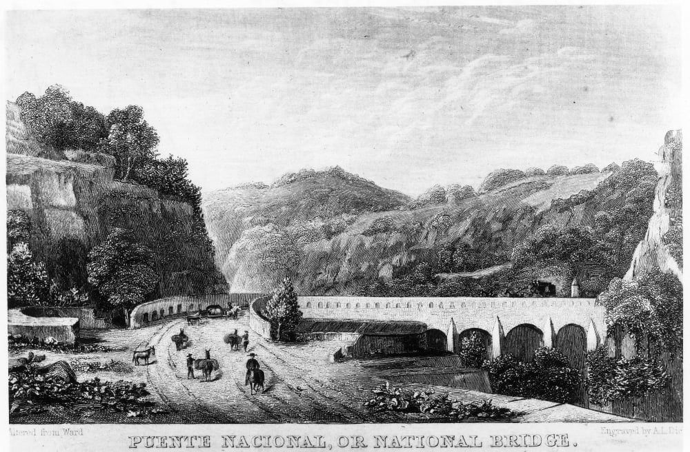 Mexico: National Bridge. /Na View Of The Puente Nacional (National ...