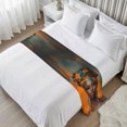 African Woman with Beauty Turban Bed Runner for Twin Size Bed, Portrait ...
