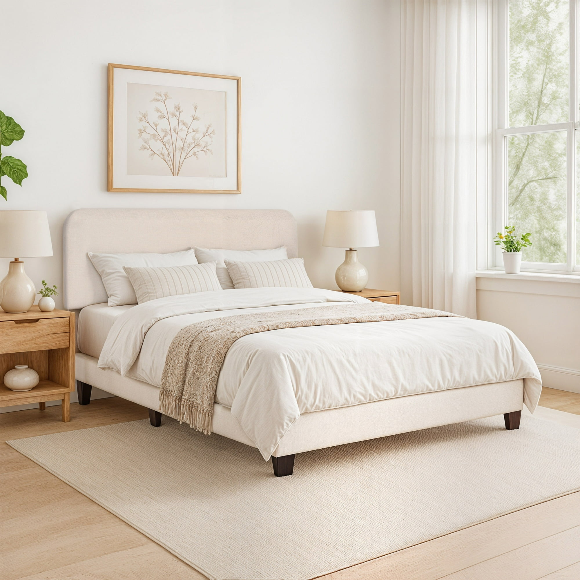 Click here for Corliving Somerset Beige Upholstered Adult Queen B... prices