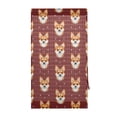 Background Corgi Face Pattern Door Curtain Sheer Privacy Light ...