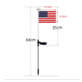 1Pack Solar American Flag Pathway Lights - Patriotic Red White Blue ...