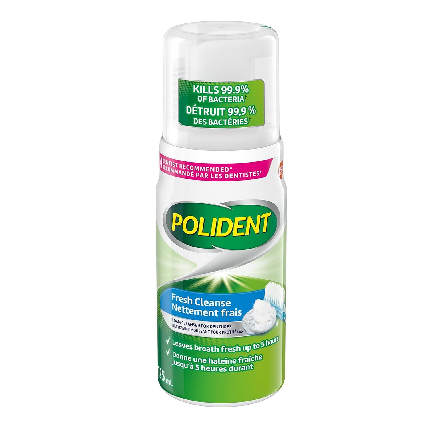 Polident Fresh Cleanse Foaming Daily Denture Cleanser, 125 ml - Walmart.ca