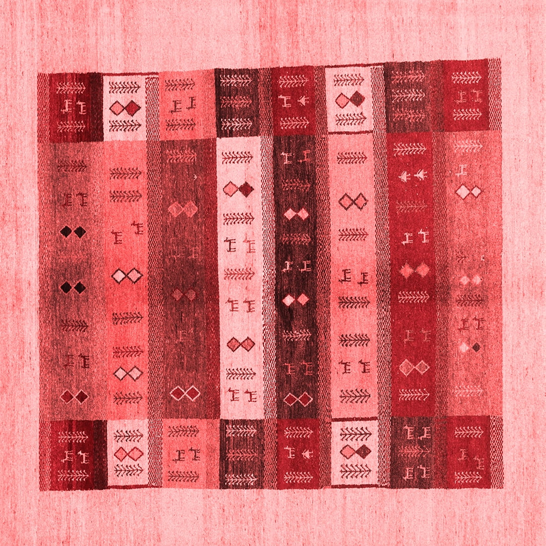 Ahgly Company Indoor Square Abstract Red Contemporary Area Rugs, 7 ...