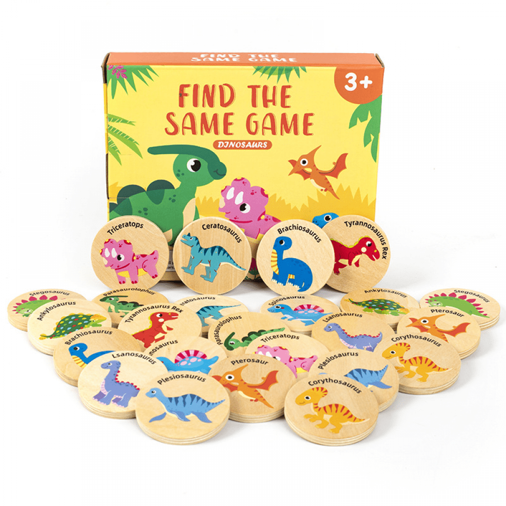 Click here for Attoe Wooden Puzzle Toy Find The Same Dinosaur Lea... prices