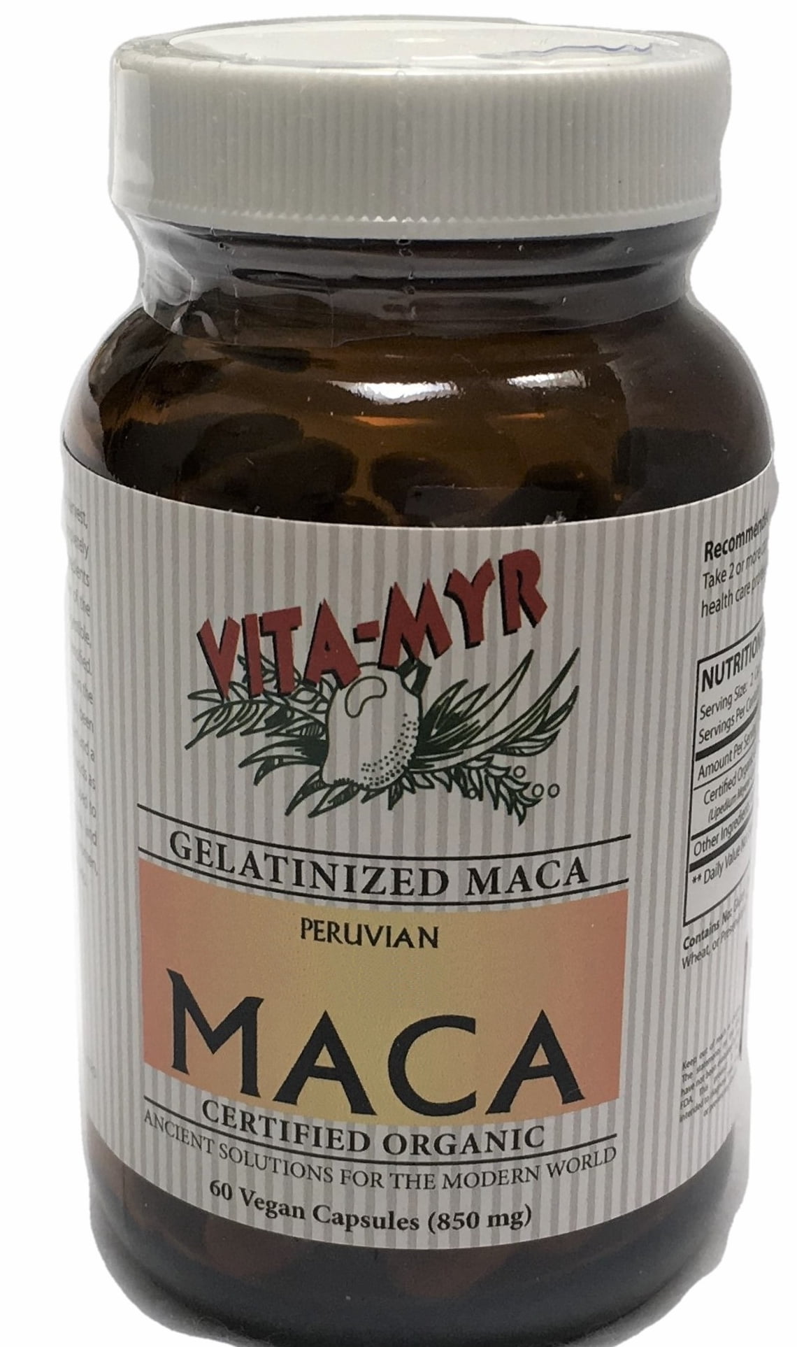 Vitamyr Gelatinized Concentrated Maca Caps 60 Organic Pure Inca Maca ...