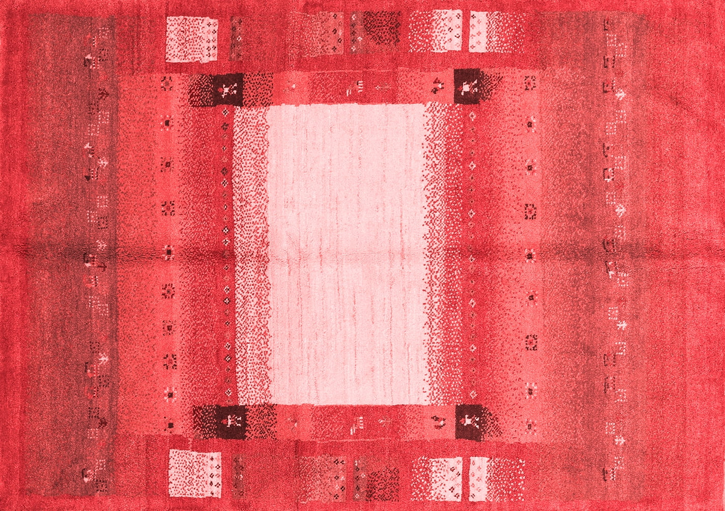 Ahgly Company Indoor Rectangle Abstract Red Contemporary Area Rugs, 6 ...