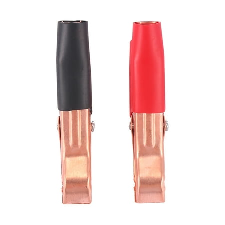 Pack of 2 Alligator Clips Copper Chargers Small Quick Connection Safety ...