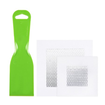 Uxcell 2-inch Putty Knife and 2" & 4" Aluminum Wall Repair Patch Self ...