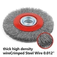 8in Carbon Steel Crimped Bench Wire Wheel for Bench Grinder- 0.012-Inch ...