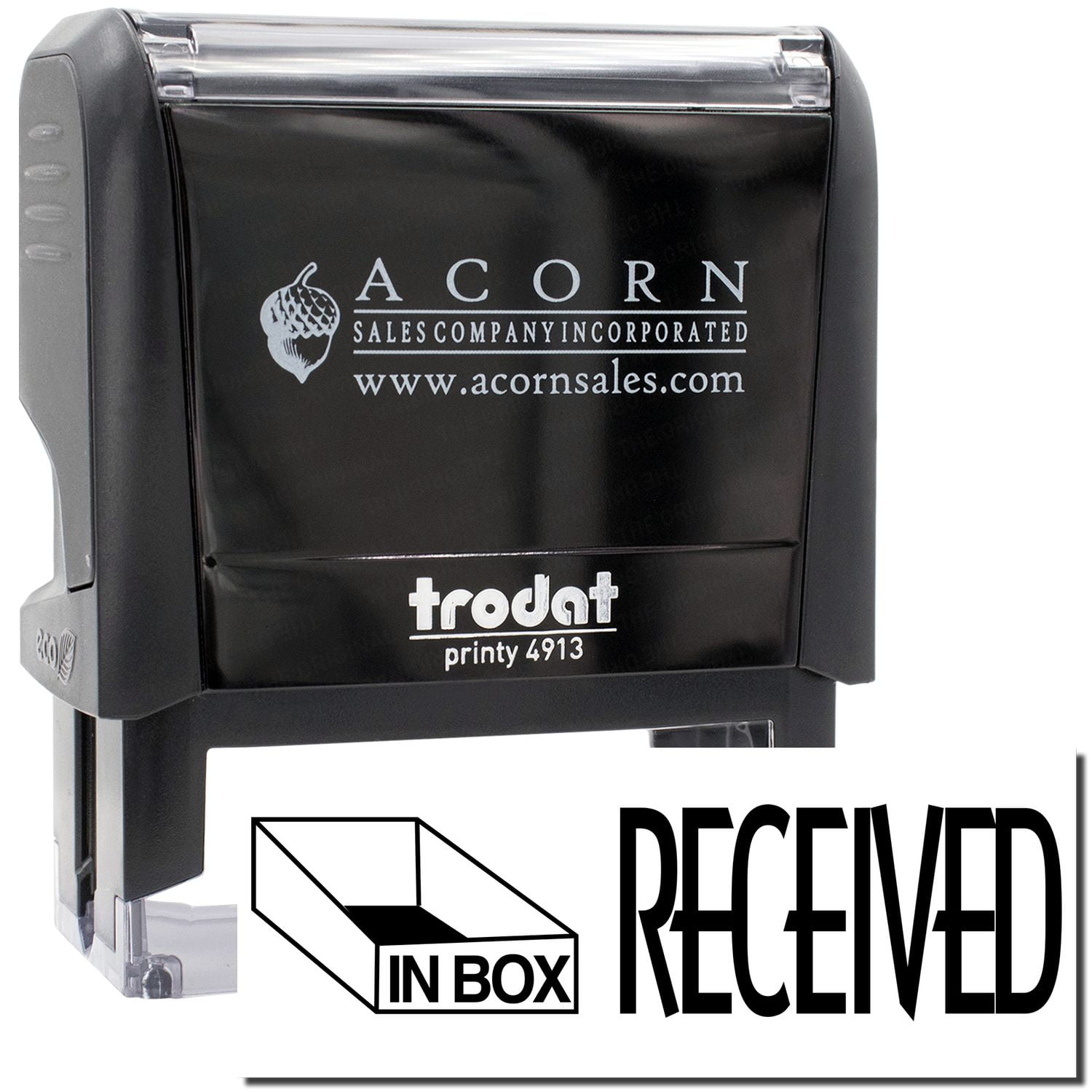Large Self-Inking Received with In Box Icon Stamp, Trodat Printy 4913 ...