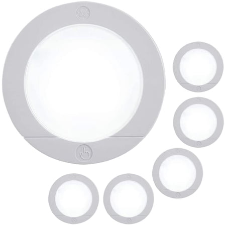 GE LED Puck, 6 Pack, Wireless, Battery Operated, 20 Lumens, Touch ...