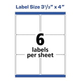 Avery, Shipping Labels, 3-1/3" x 4", 150 White Labels, Sure Feed ...