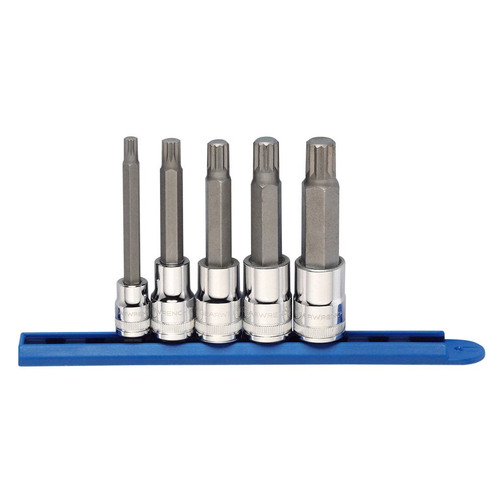 5 Piece 3/8"" and 1/2"" Drive Long Triple Square Bit Set - Walmart.com