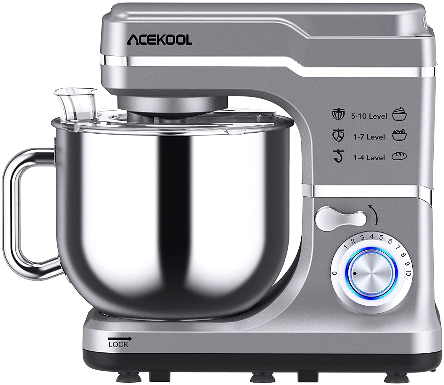 GlorySunshine Stand Mixer, 660W 10-Speed Mixers Kitchen Electric Stand ...