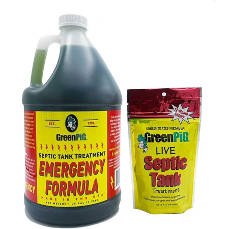 GREEN PIG Septic Tank Treatment Emergency Formula Quickly Breaks Down ...