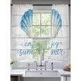 Enjoy Your Summer Words Sheer Curtains 2 Panels Set Oceans Shells on ...