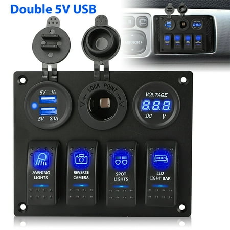 Multifunction Four-position Combination Led Rocker Switch Panel With ...