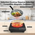 Portable Induction Cooktop 1800W, 110V Single Burner Induction Burner ...