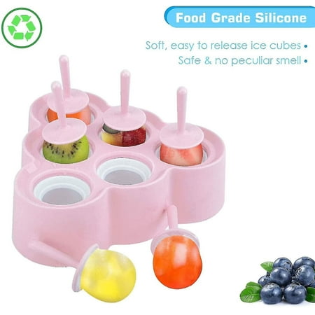 Ice Pop Molds, [cavity Of 6] Silicone Popsicle Makers Ice Pop Makers ...