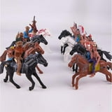 Western Cowboy & Indian Plastic Figurines Playset, Set of 8 ABS Toys ...