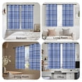 Blue and White Checkered Pattern Blackout Curtains,Triple Weaved Fabric ...