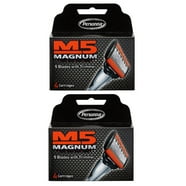M5 Magnum 5 Razor with Trimmer, 2 Refill Blades and Travel Case ...