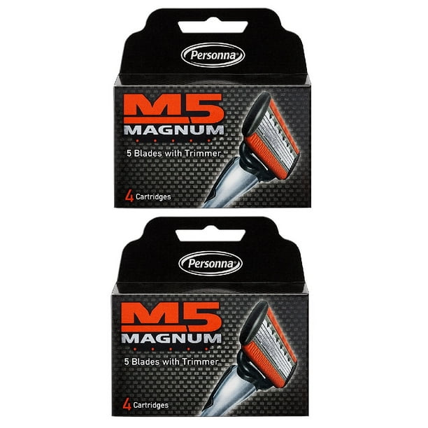 Personna M5 Magnum 5 Refill Razor Blade Cartridges, 4 ct. (Pack of 1 ...