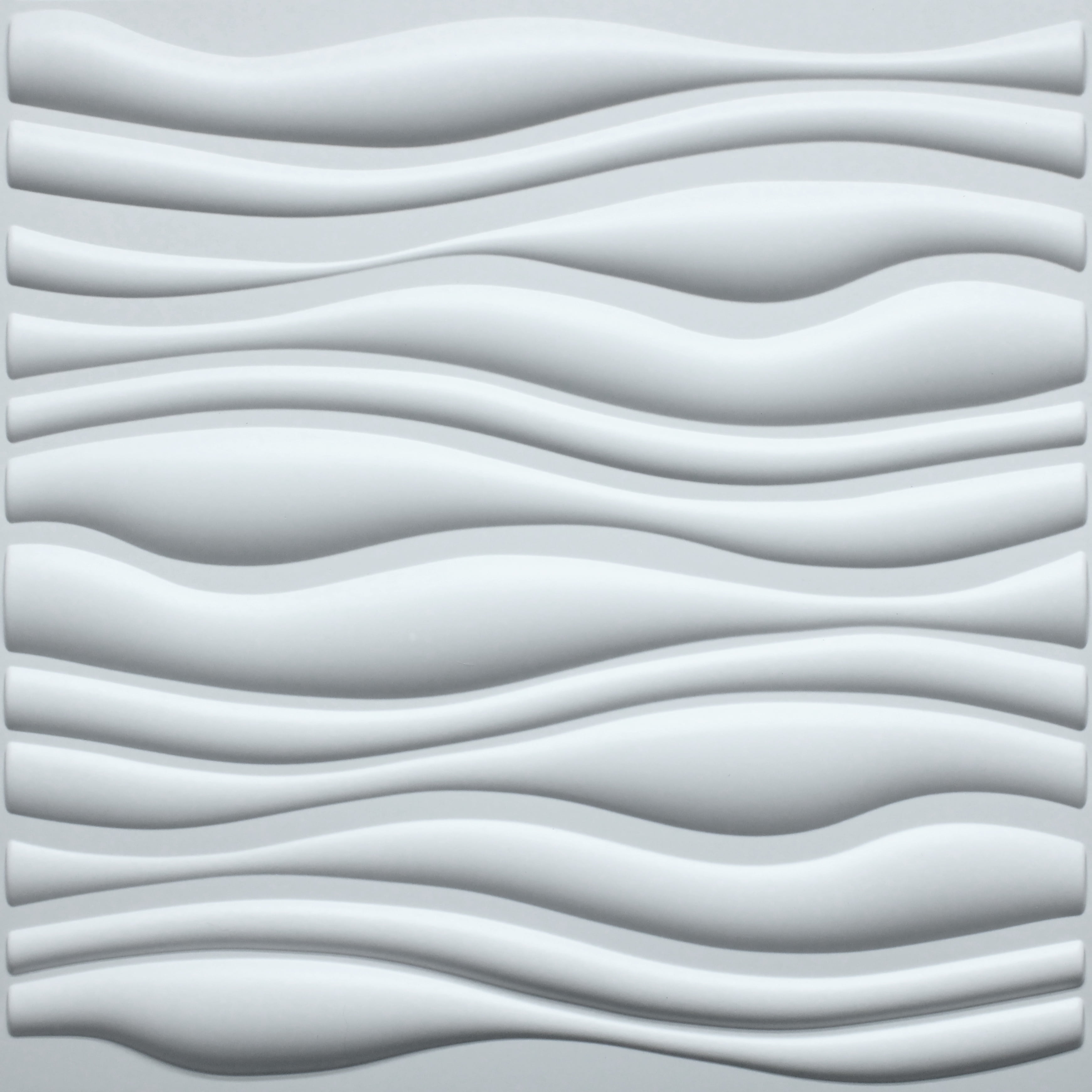 Dundee Deco 3D Wall Panels - Contemporary Wave Paintable White PVC Wall ...