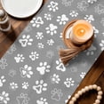 Dog Claws Table Runner - 70 Inch Long Grey Vintage Cartoon Funny ...