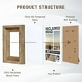 FLYJOE Rustic 9x12 Picture Frame, Reclaimed Barnwood Frame with ...