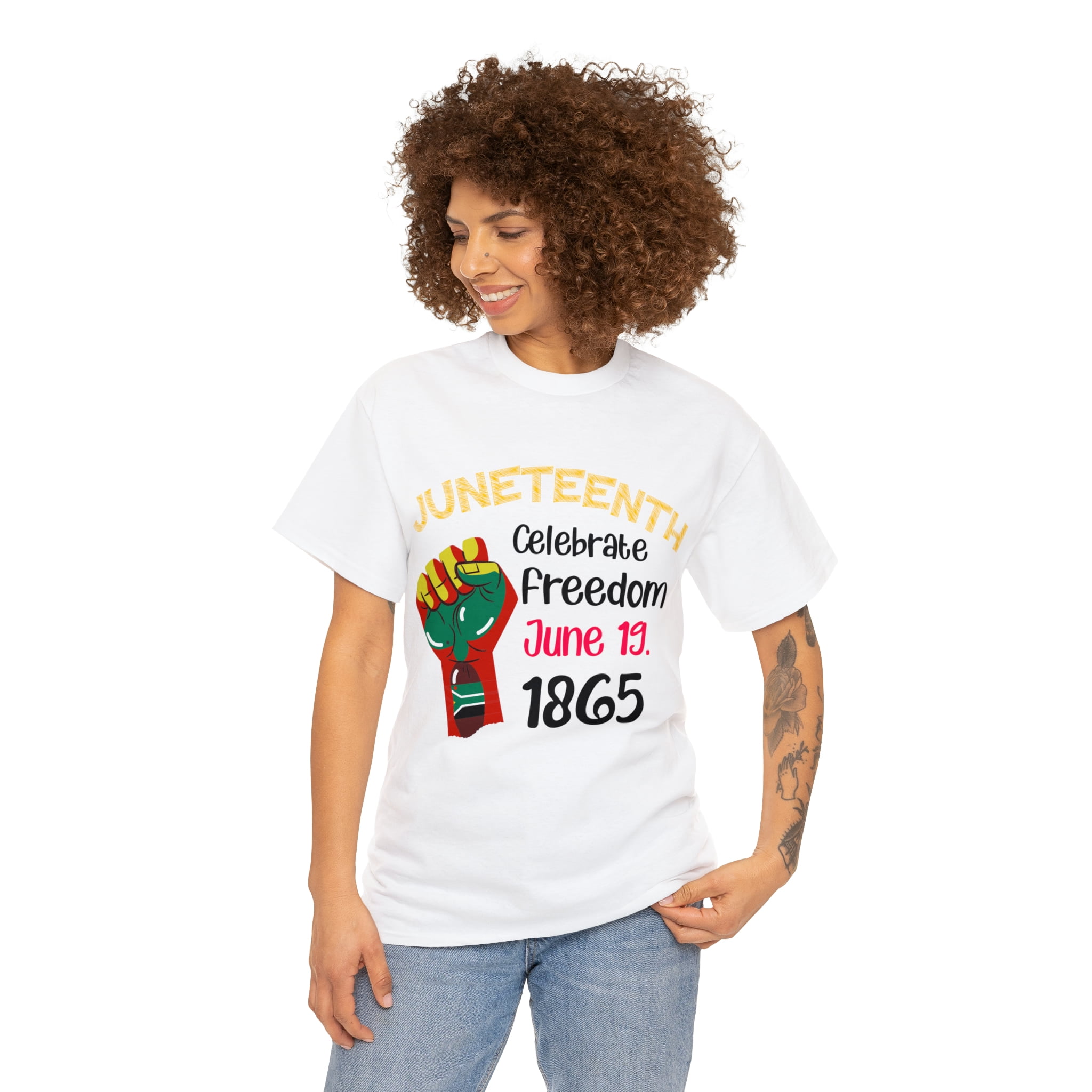 Juneteenth Celebrate Freedom | Unisex Short Sleeve Heavy Cotton Graphic ...