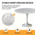 Blue Floral Round Table Cover, Country Pastoral Classic Flowers Green ...