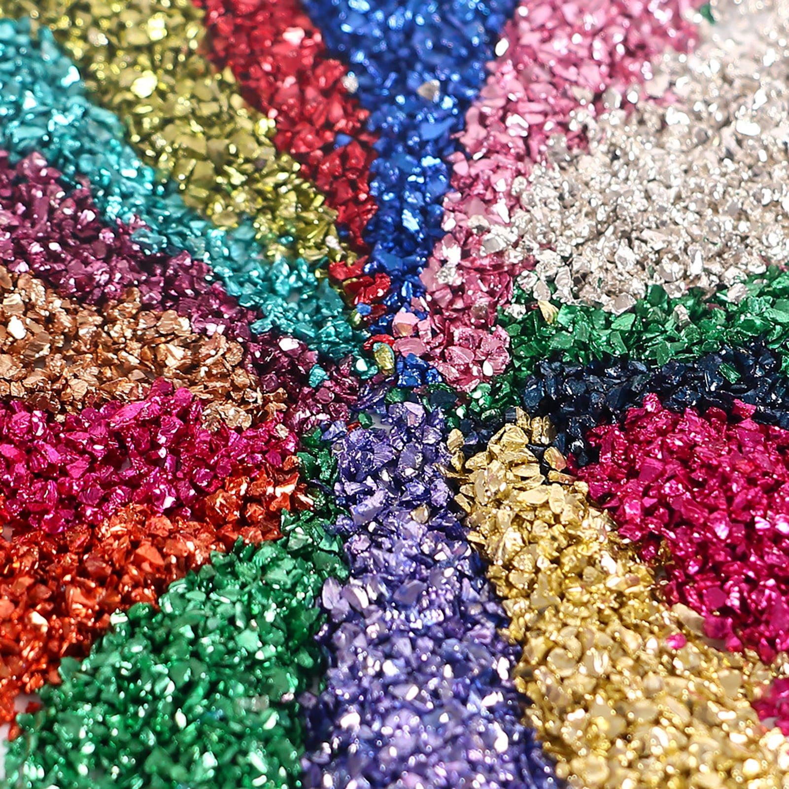 Hesroicy 1 Bottle Beautiful Glitter Crushed Stone Decor Shiny Glamorous ...