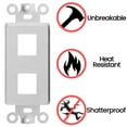 Big-A - 2 Port Decora Wall Plate 1-Gang Keystone Decora Insert, Jack ...