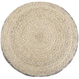 Edgeley Boho Round Pouf in Grey, Natural Woven Braided Jute - Walmart.com
