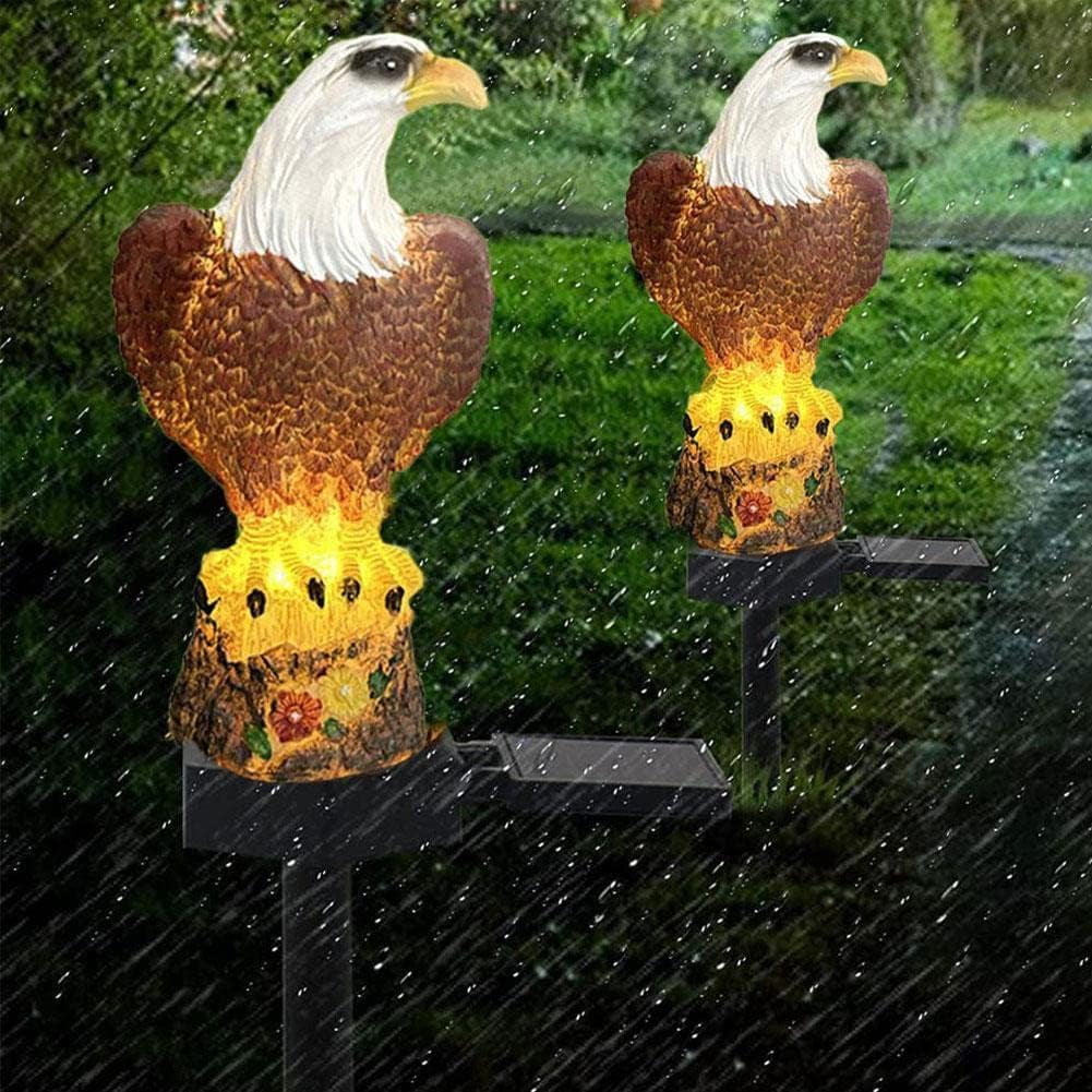 LINLIN 2 Packs Solar Eagle Lights Garden Decorations Outdoor Stake ...