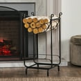 Koa Traditional Iron Log Rack, Matte Black - Walmart.com